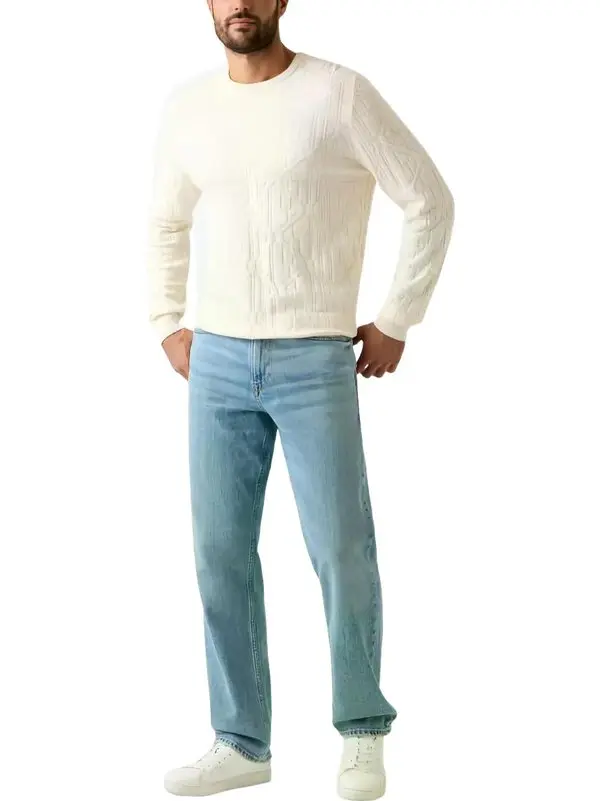Guess Geometric-knit Sweater - Neutrals