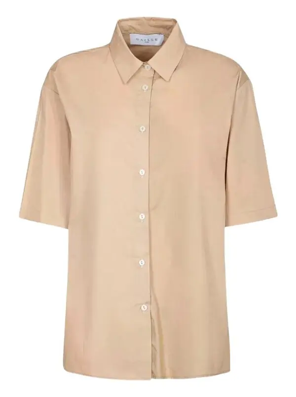 GAELLE Cotton Shirt - Neutrals