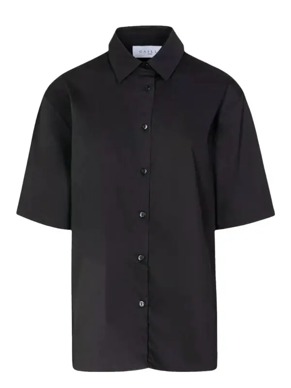 GAELLE Cotton Shirt - Black