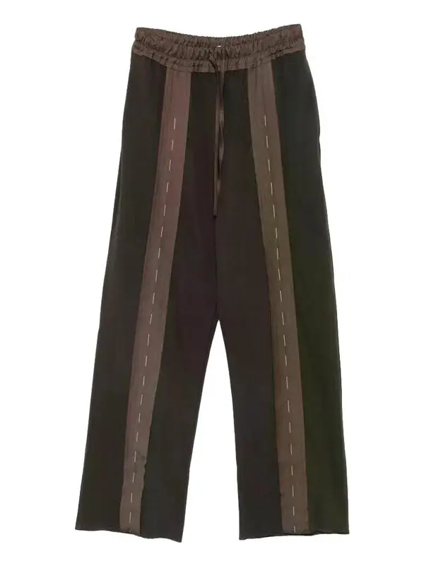 SONIA CARRASCO Contrast-panel Trousers - Brown