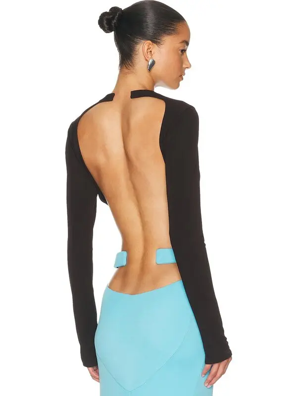 TOM FORD Backless Cropped Top - Espresso