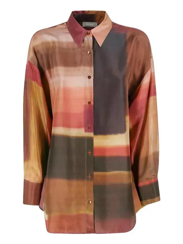 KILTIE Abstract-print Shirt - Brown