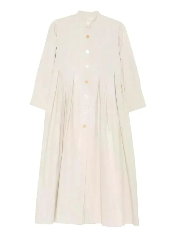 A TENTATIVE ATELIER Marga Pleated Coat - Neutrals