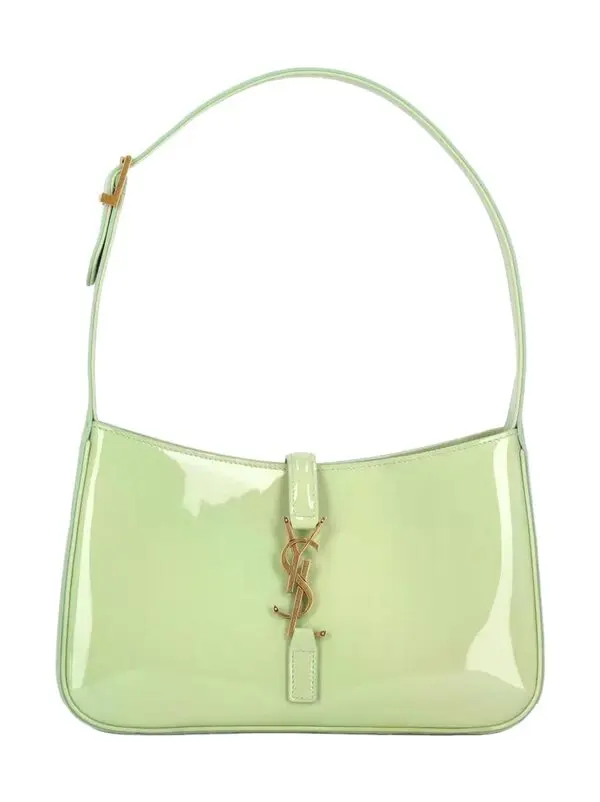 Saint Laurent Le 5 À 7 Leather Shoulder Bag - Green