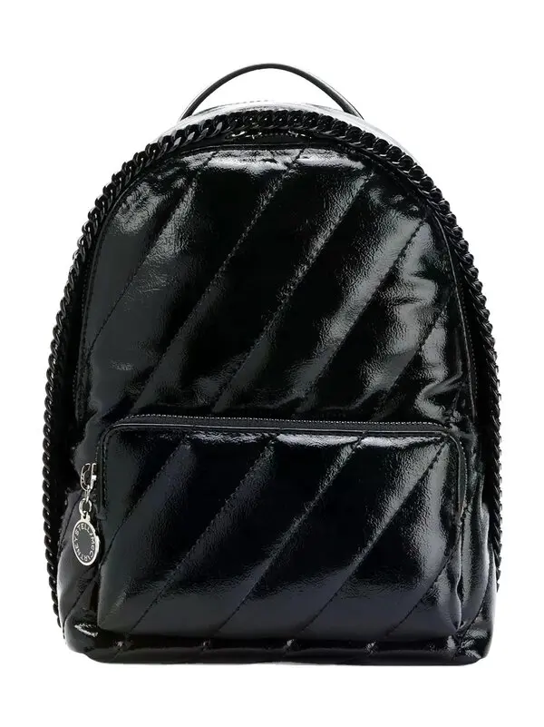 Stella McCartney Patent Faux Leather Backpack - Black
