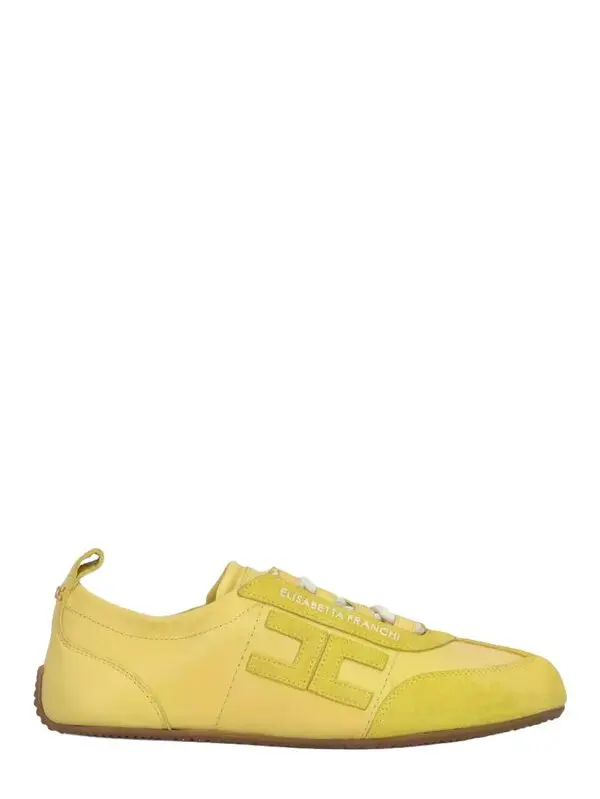 Elisabetta Franchi Logo-patch Panelled Sneakers - Yellow