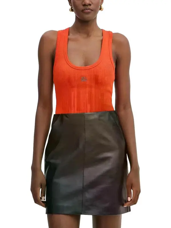 Karl Lagerfeld K/autograph Ribbed Tank Top - Orange