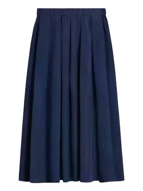 Max Mara Pleated Flared Midi Skirt - Blue