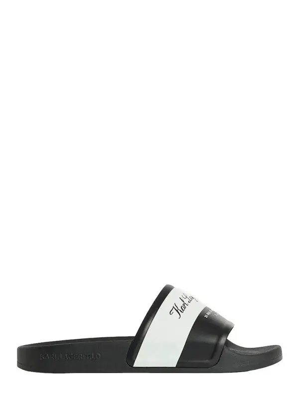 Karl Lagerfeld Kondo 2.0 Logo-print Slides - Black