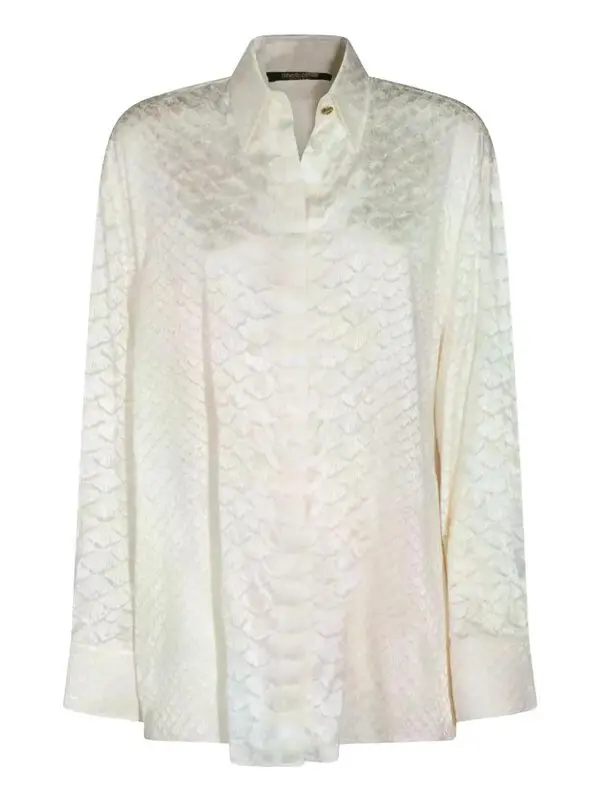 Roberto Cavalli Serpentine-effect Print Shirt - Neutrals