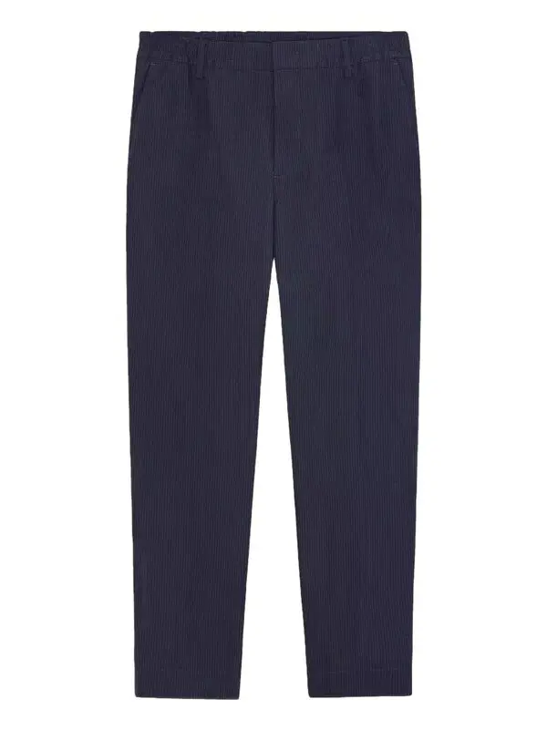 Nn07 Textured Straight Trousers - Blue