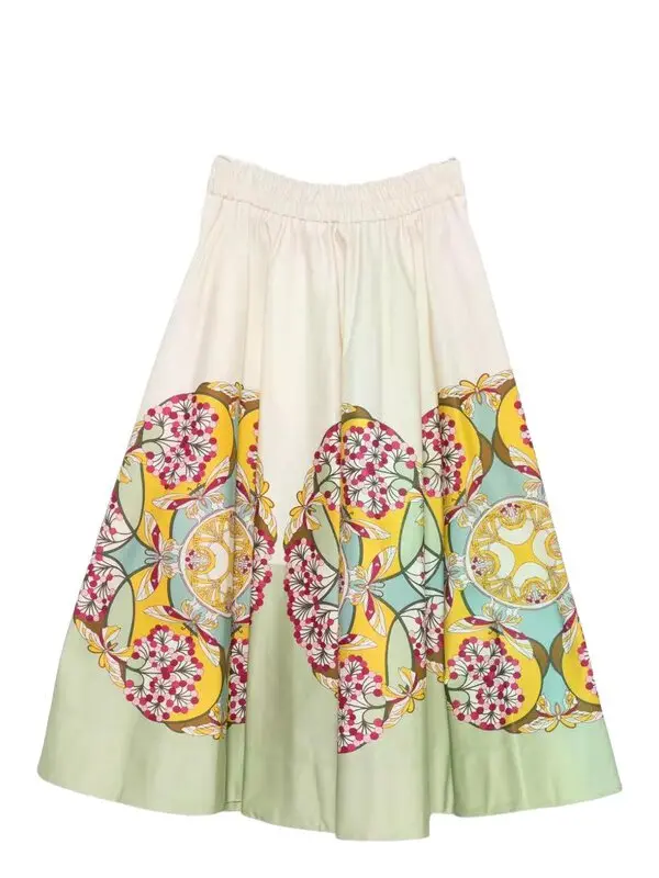 La DoubleJ Floral-print Midi Skirt - Neutrals