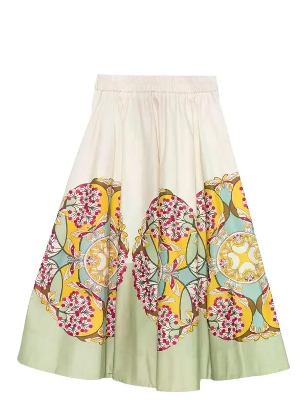 La DoubleJ Floral-print Midi Skirt - Neutrals