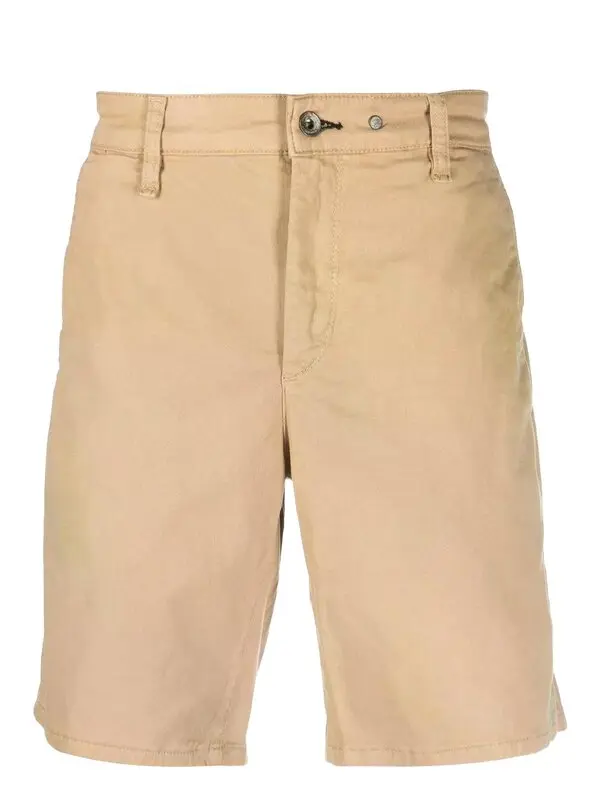 Rag & Bone Straight Leg Cotton Shorts - Brown