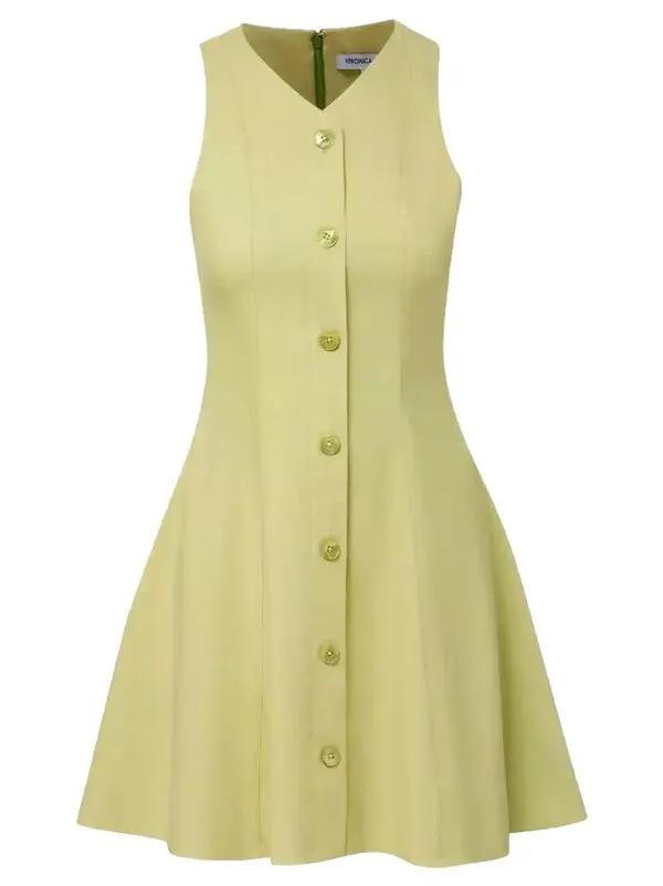 Veronica Beard Steiner Button-front Mini Dress - Green