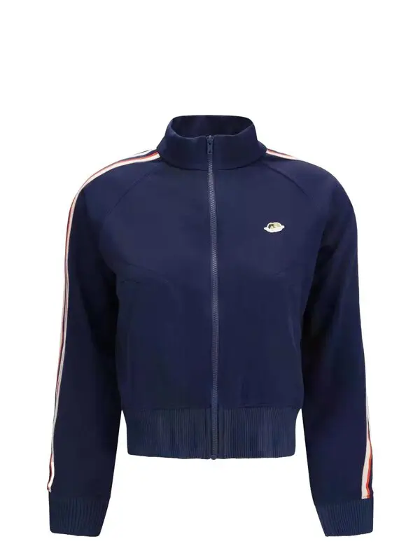 Fiorucci Angels-patch Zip-up Sweatshirt - Blue