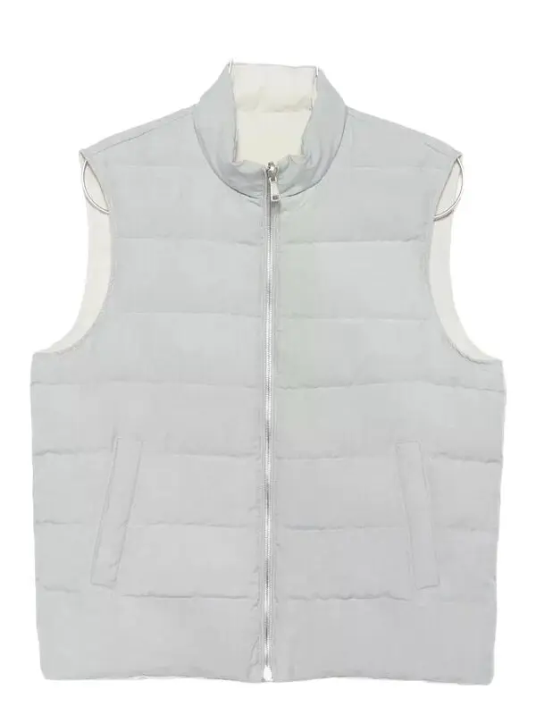 Eleventy Quilted Padded Gilet - Grey
