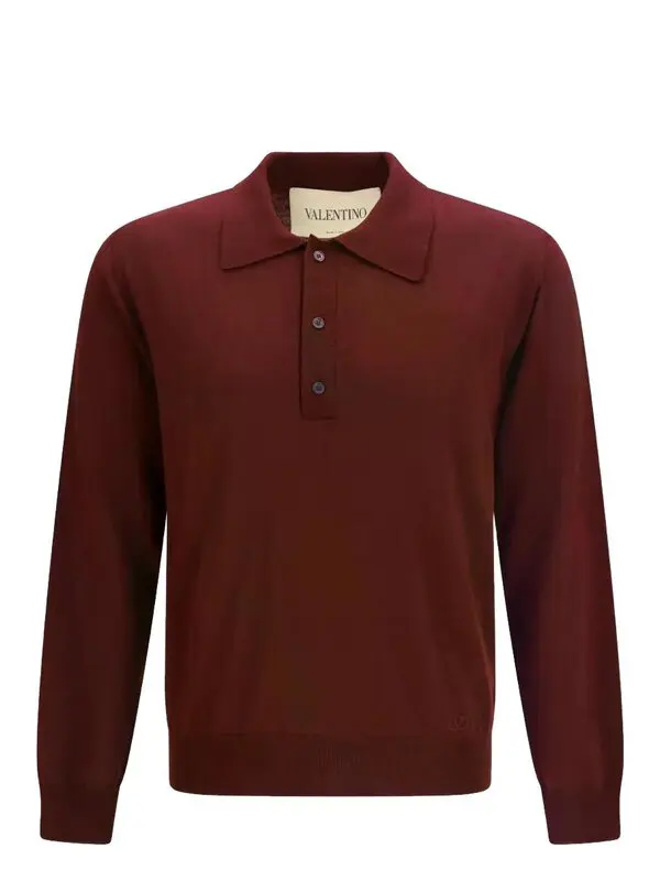 Valentino Garavani Long-sleeved Polo Shirt - Red
