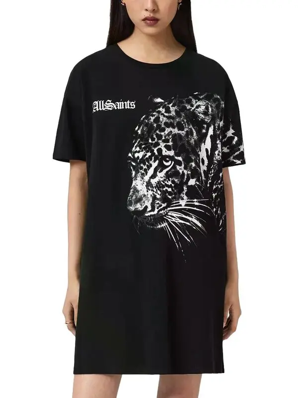 ALLSAINTS Zaya Leopard-print Mini Dress - Black