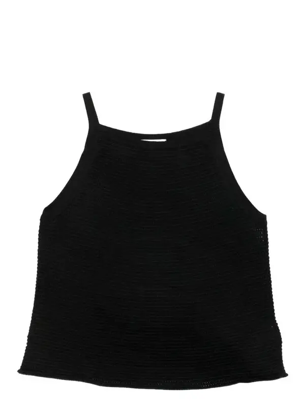 ZANONE Ribbed-knit Top - Black