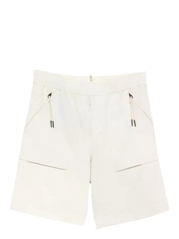 Moncler Cargo Shorts With Zip Pockets - Neutrals