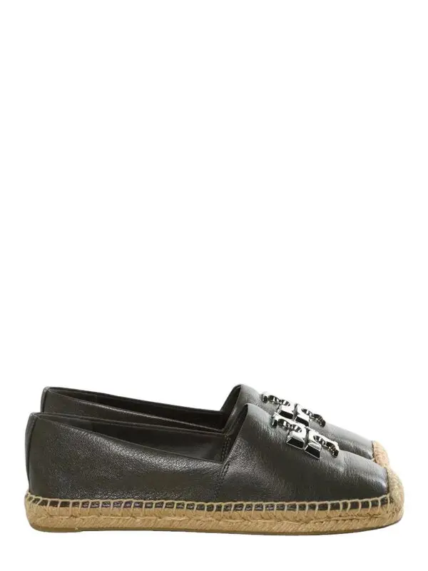 Tory Burch Eleanor Leather Ballet Flats - Grey