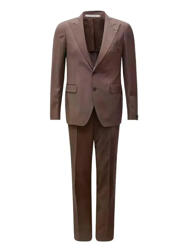 Tagliatore Peak-lapel Single-breasted Suit - Brown