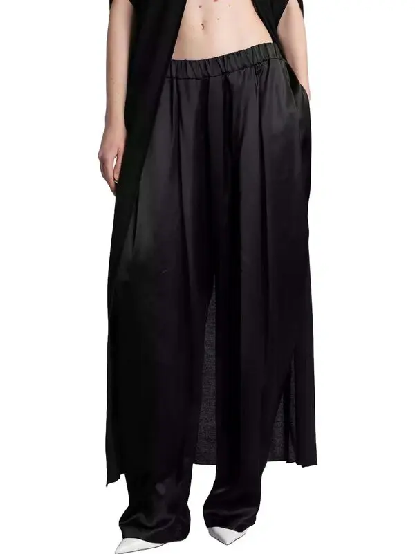 DARKPARK Simona Pleated Palazzo Pants - Black
