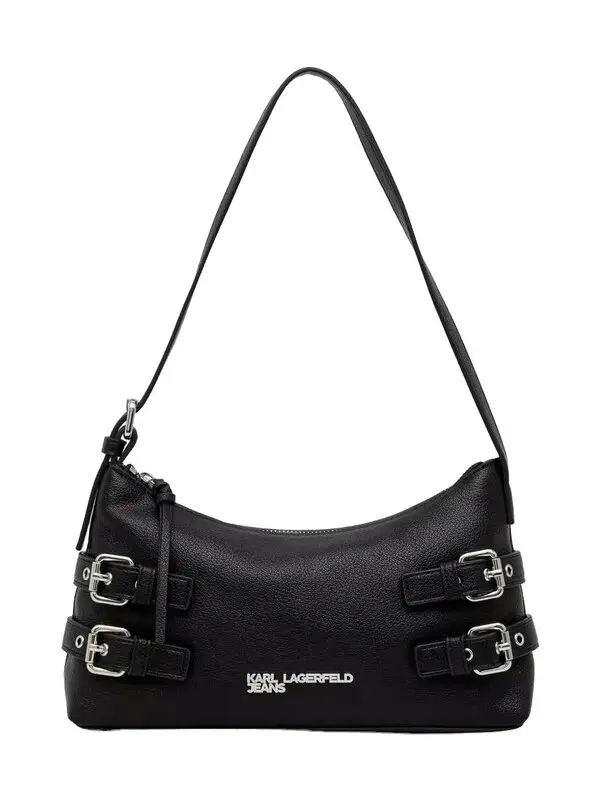 Karl Lagerfeld Logo-detail Buckled Tote - Black