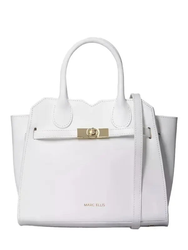 MARC ELLIS Antilia Twist-lock Tote Bag - White