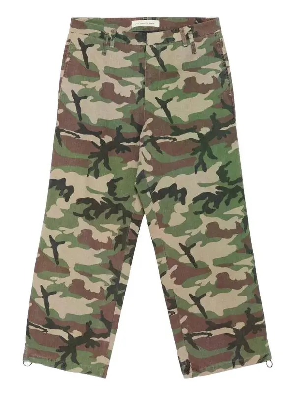 STAY HUMAN ON EARTH Camouflage-print Trousers - Green