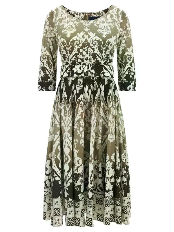 Samantha Sung Abelia All-over Print Dress - Neutrals