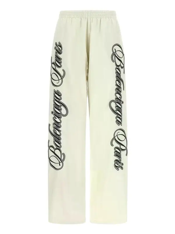 Balenciaga Cursive Reversible Track Pants - White