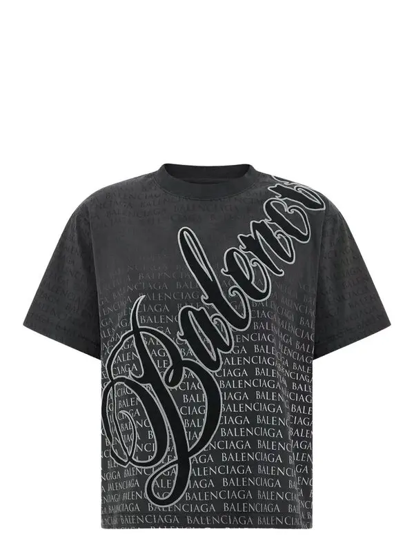 Balenciaga Graphic-print T-shirt - Grey