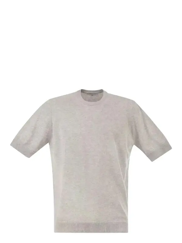 PT TORINO Ribbed-trim T-shirt - Grey
