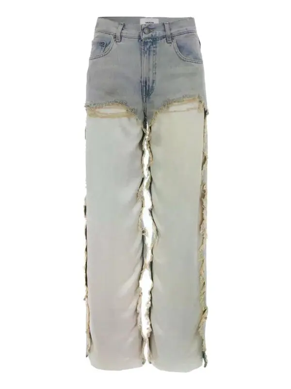 HAIKURE Bonnie Distressed Wide-leg Jeans - Blue