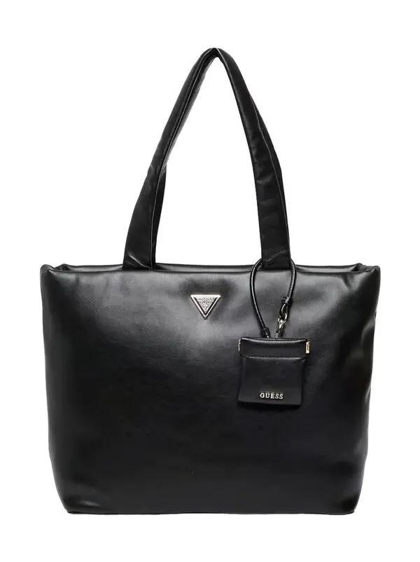 Guess Logo-plaque Padded Tote Bag - Black