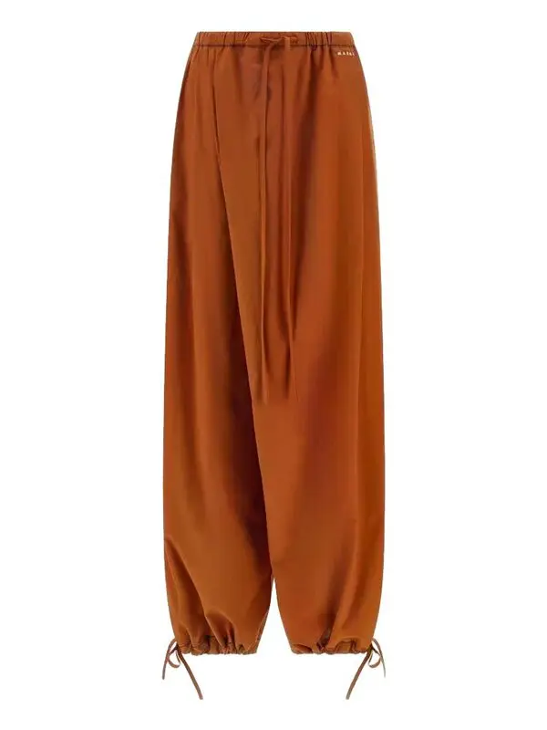 Marni Poplin Trousers - Orange