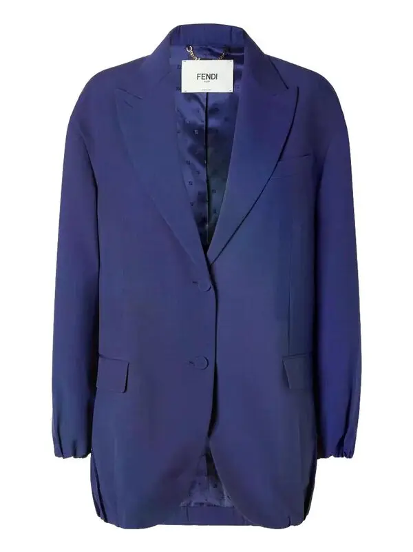 Fendi Single-breasted Blazer - Blue