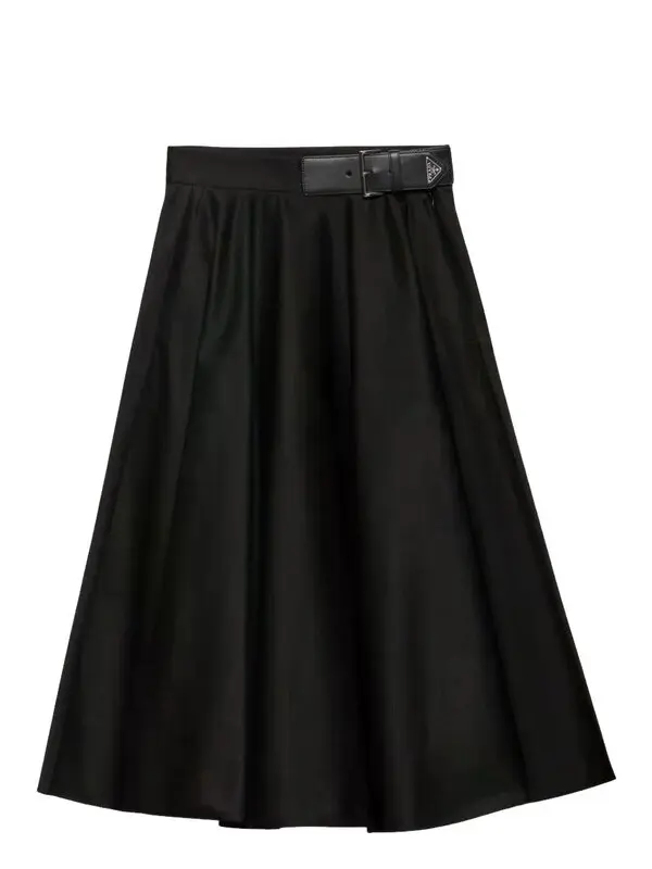 Prada Chino Circle Midi-skirt - Black