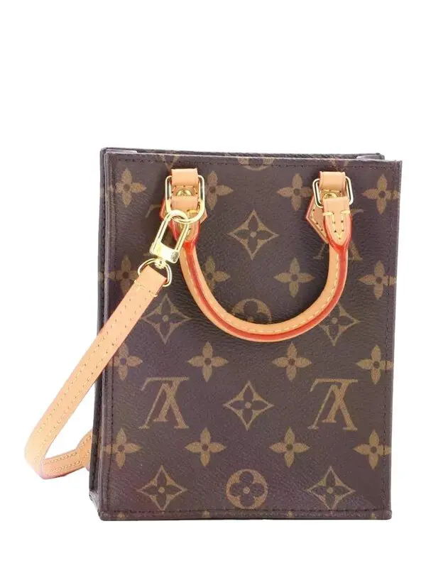 LOUIS VUITTON Petit Sac Plat Monogram Canvas - Brown