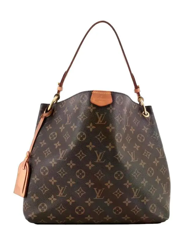 LOUIS VUITTON Graceful Handbag Monogram Canvas Pm Hobo Bag - Brown