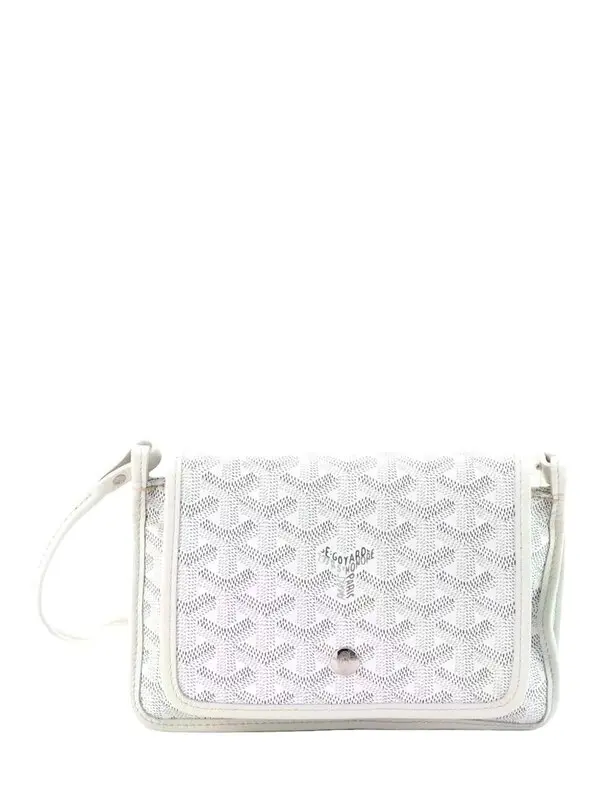 Goyard Plumet Clutch Wallet Coated Canvas Crossbody Bag - White