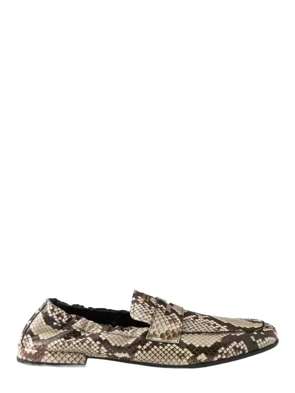 Prada Printed Ayers Leather Loafers - Brown