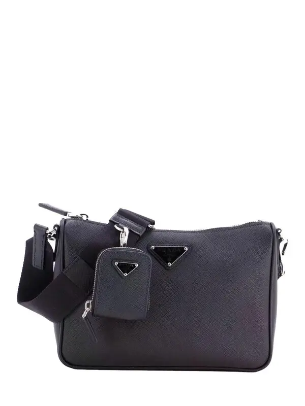 Prada Re-edition Zip Messenger Bag Saffiano Leather Small - Black