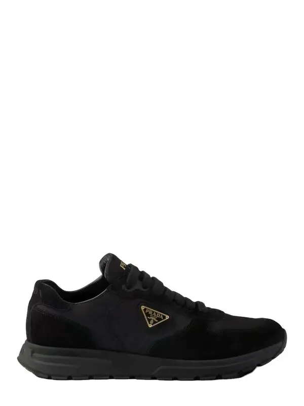 Prada Prax 2.0 Re-nylon And Suede Sneakers - Black