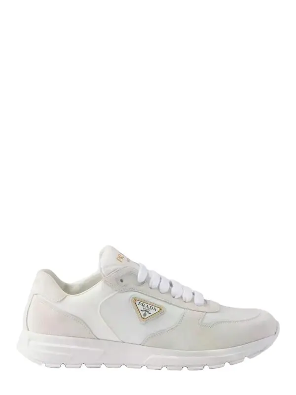 Prada Prax 2.0 Re-nylon And Suede Sneakers - White