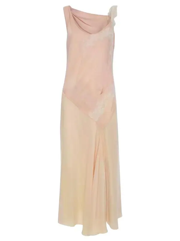 Victoria Beckham Lace-trim Sleeveless Midi Dress - Pink