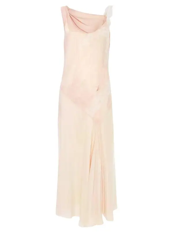 Victoria Beckham Lace-trim Sleeveless Midi Dress - Pink