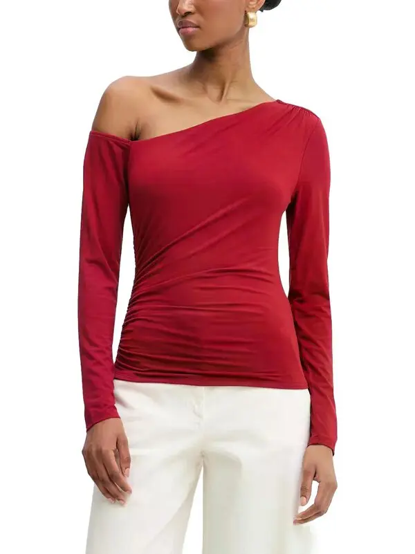 Guess One-shoulder Long-sleeve Top - Red